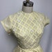 1950's Sunny Yellow Fine Organdy Dress | Short Sleeved Fitted Bodice ...