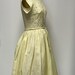1950's Sunny Yellow Fine Organdy Dress | Short Sleeved Fitted Bodice ...