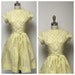 1950's Sunny Yellow Fine Organdy Dress | Short Sleeved Fitted Bodice ...