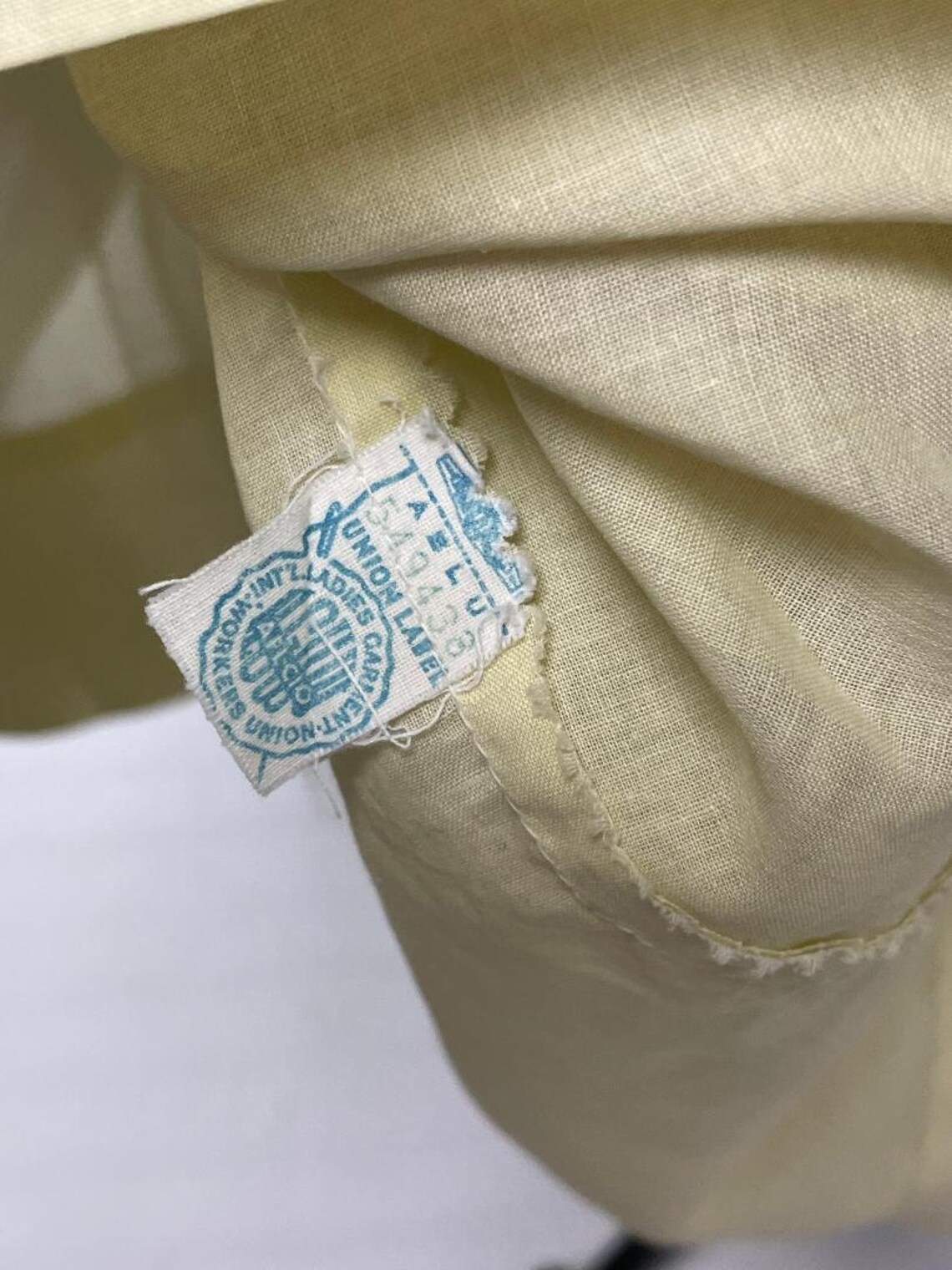 1950's Sunny Yellow Fine Organdy Dress Short Sleeved Fitted Bodice ...