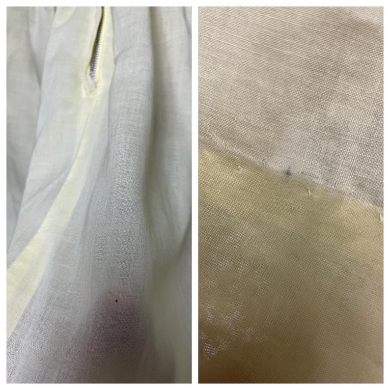 1950's Sunny Yellow Fine Organdy Dress | Short Sleeved Fitted Bodice ...