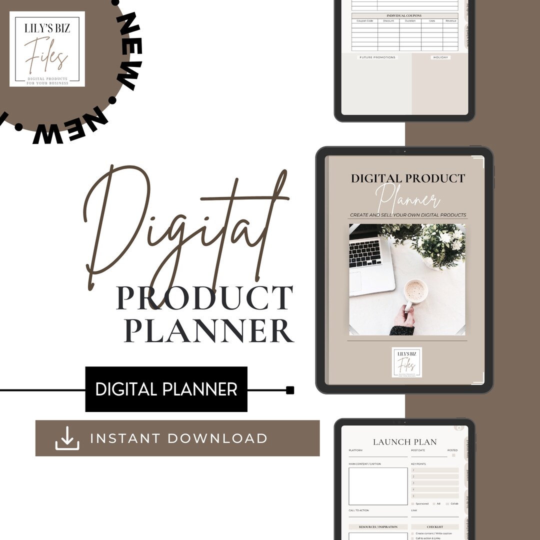 Digital Product Planner Create Your Own Digital Product | Online Business Organization | Digital ...