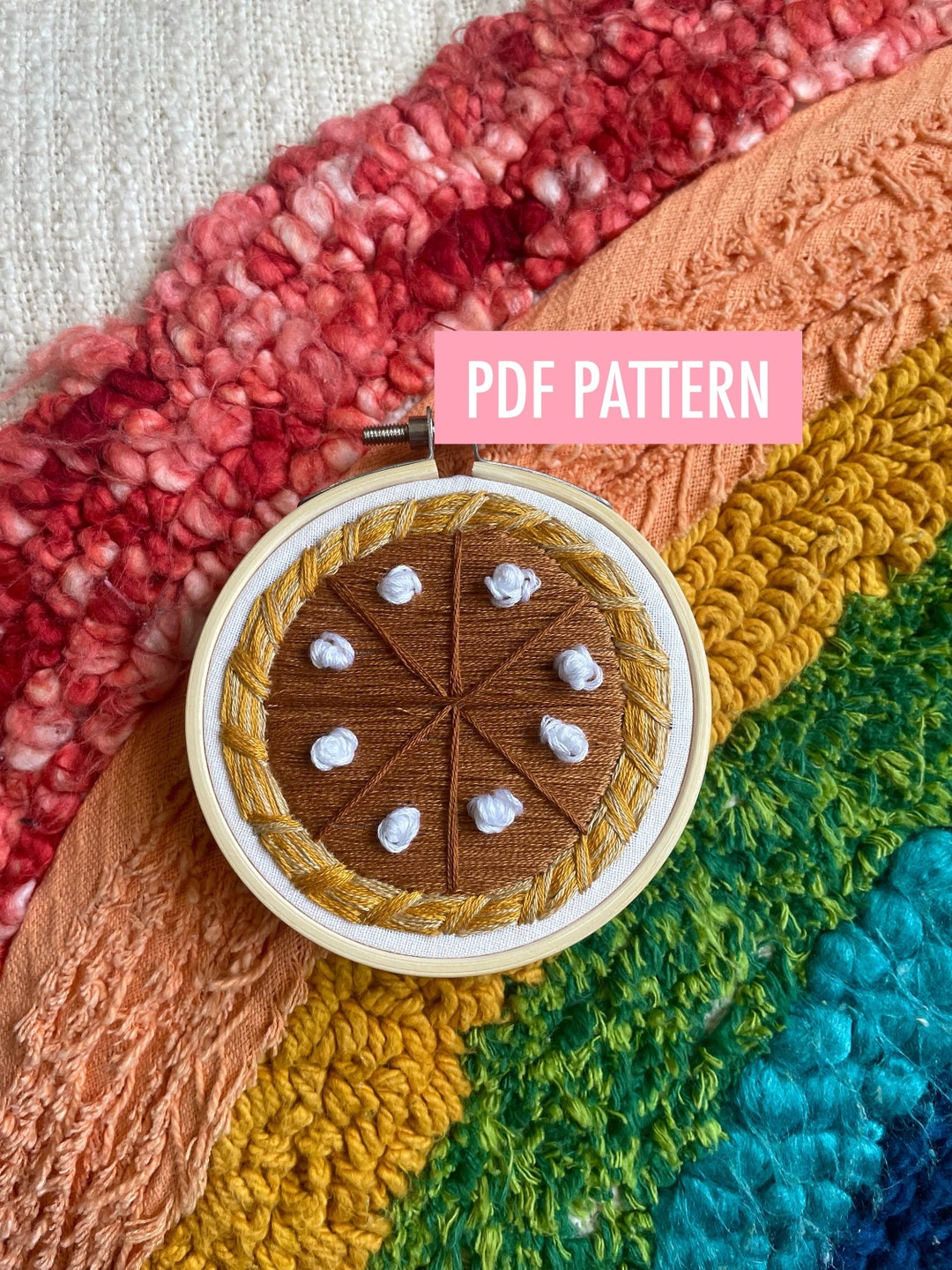 Pumpkin Pie Embroidery Pattern Digital Download Tutorial - Etsy