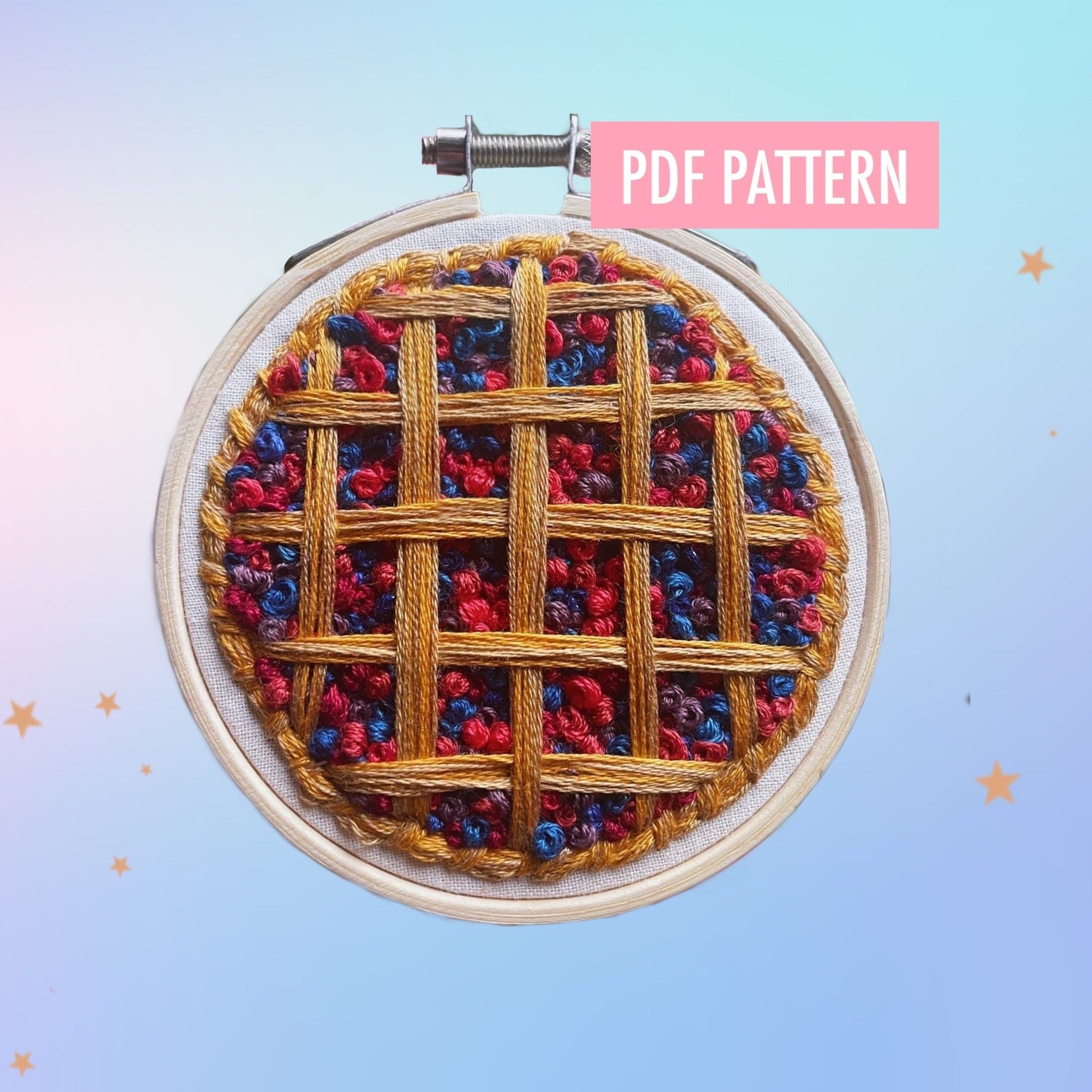 Pie Embroidery Pattern