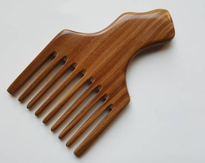 Araki Wood Pick Comb, Valentines Day Gift, Curly Hair Wood Comb for Him ...