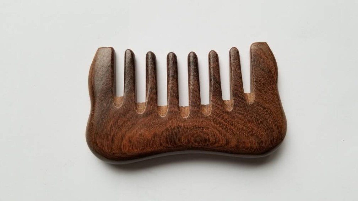 Wooden Hair Comb Extra Wide Tooth Comb Cute Gift for Mom | Etsy