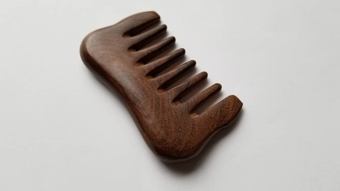 Wooden Hair Comb Extra Wide Tooth Comb Cute Gift for Mom | Etsy