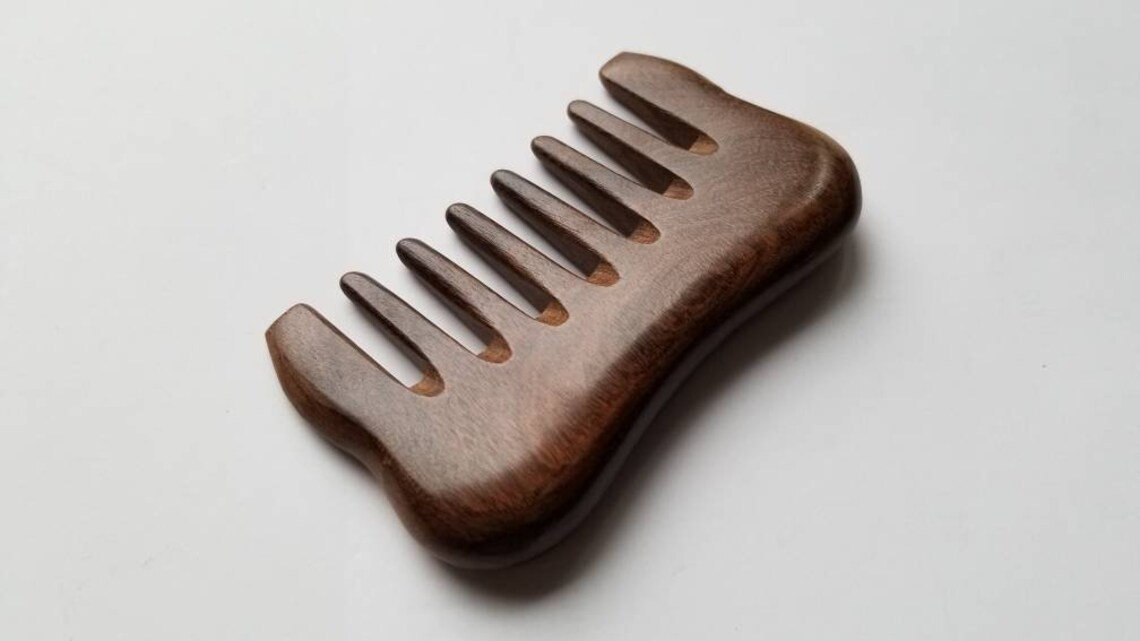 Wooden Hair Comb Extra Wide Tooth Comb Cute Gift for Mom | Etsy