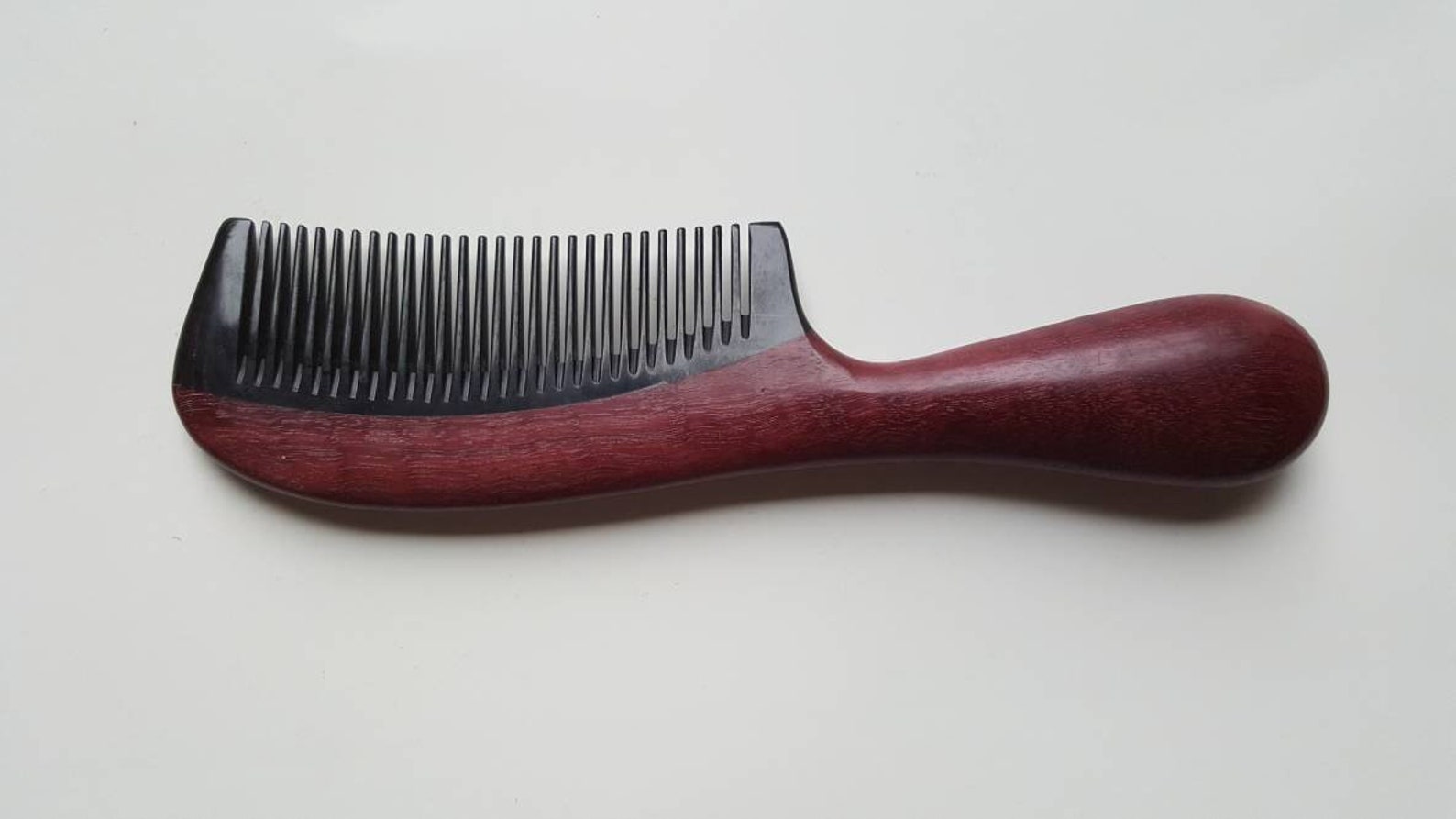 Buffalo Horn Comb Wooden Hair Comb Anniversary Gift Purple - Etsy