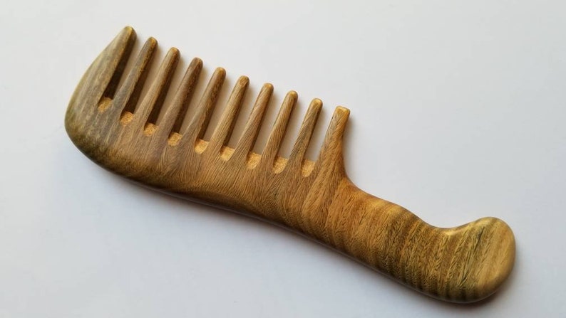 Extra Wide Tooth Comb Curly Hair Wooden Comb Birthday Gift - Etsy
