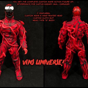Custom 1/9th 8 Inch Mego Scale Spider-man Foe Cletus Kasady Carnage ...