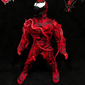 Custom 1/9th 8 Inch Mego Scale Spider-man Foe Cletus Kasady Carnage ...