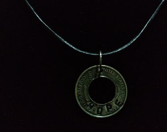 Gold Hope Necklace stamped hope pendant small simple