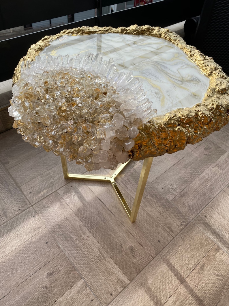 Marble Quartz Table - Etsy