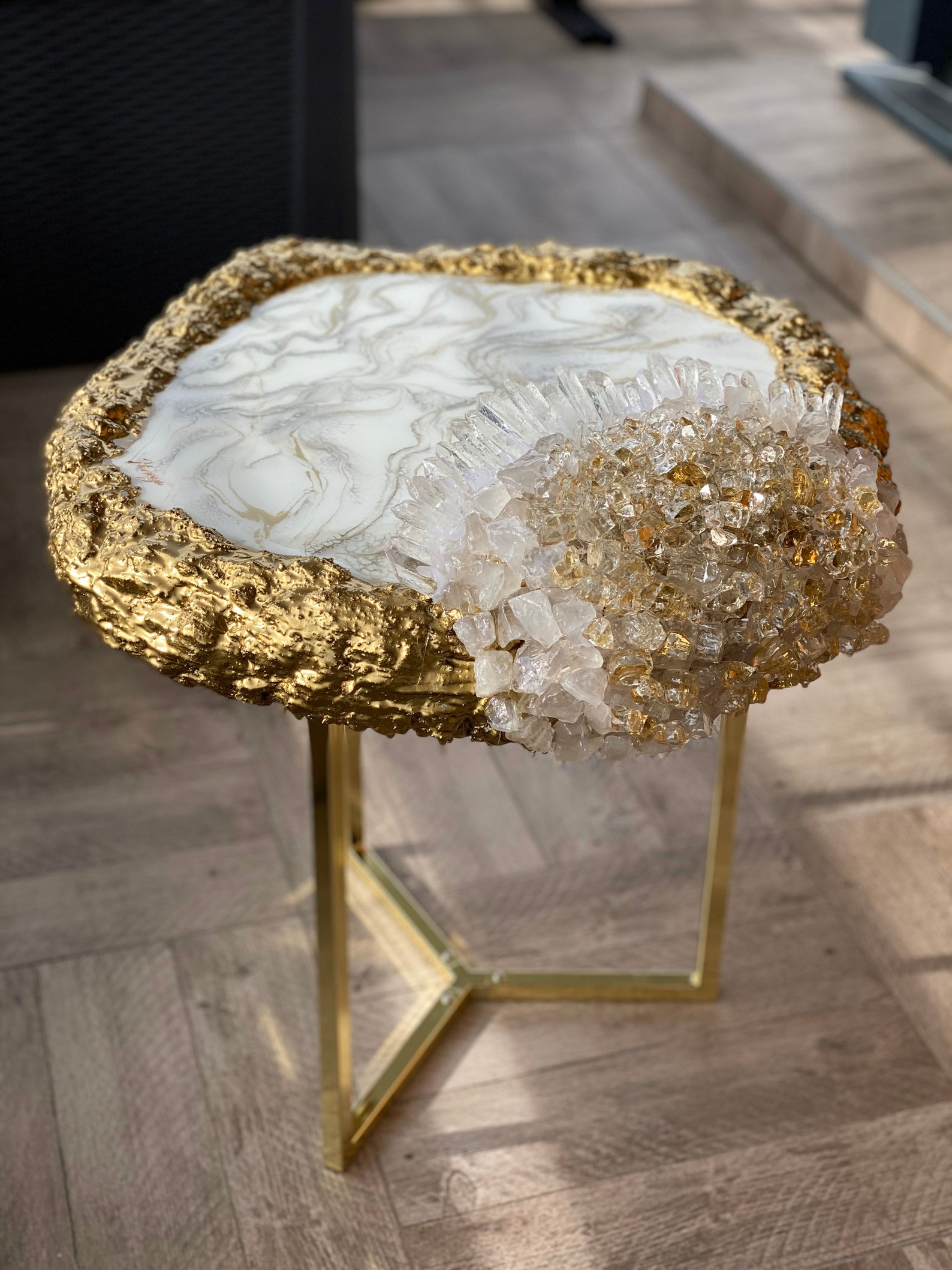 Marble Quartz Table - Etsy