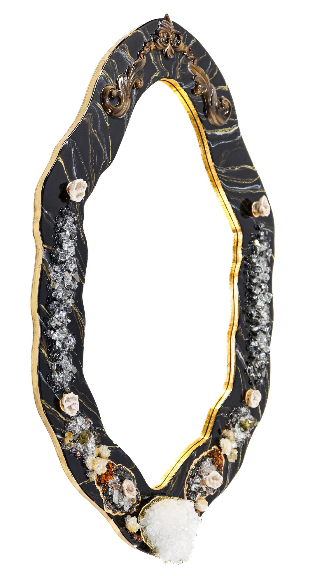 Black Marble and Quartz Mirror - Etsy