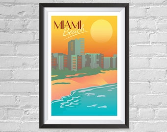 Boomeks World Famous City Posters Decorative, Vintage, Retro Travel ...