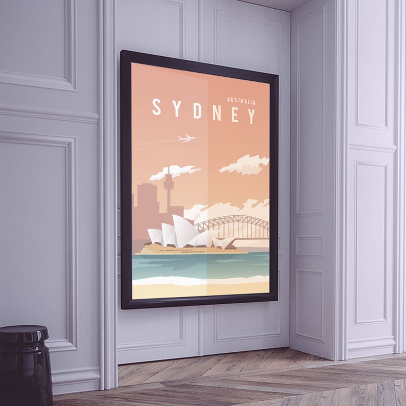 Retro World Famous City Posters - Vintage, Retro Travel Poster Printing ...