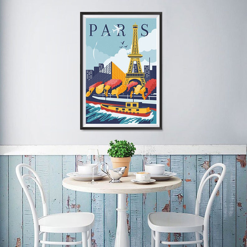 Retro World Famous City Posters - Vintage, Retro Travel Poster Printing ...