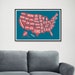 USA Maps With States Details Posters Poster Printing Wall Art Print for ...