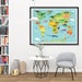 Kids Animals Funny World Map Poster Printing Wall Art Prints DINOSAURS ...