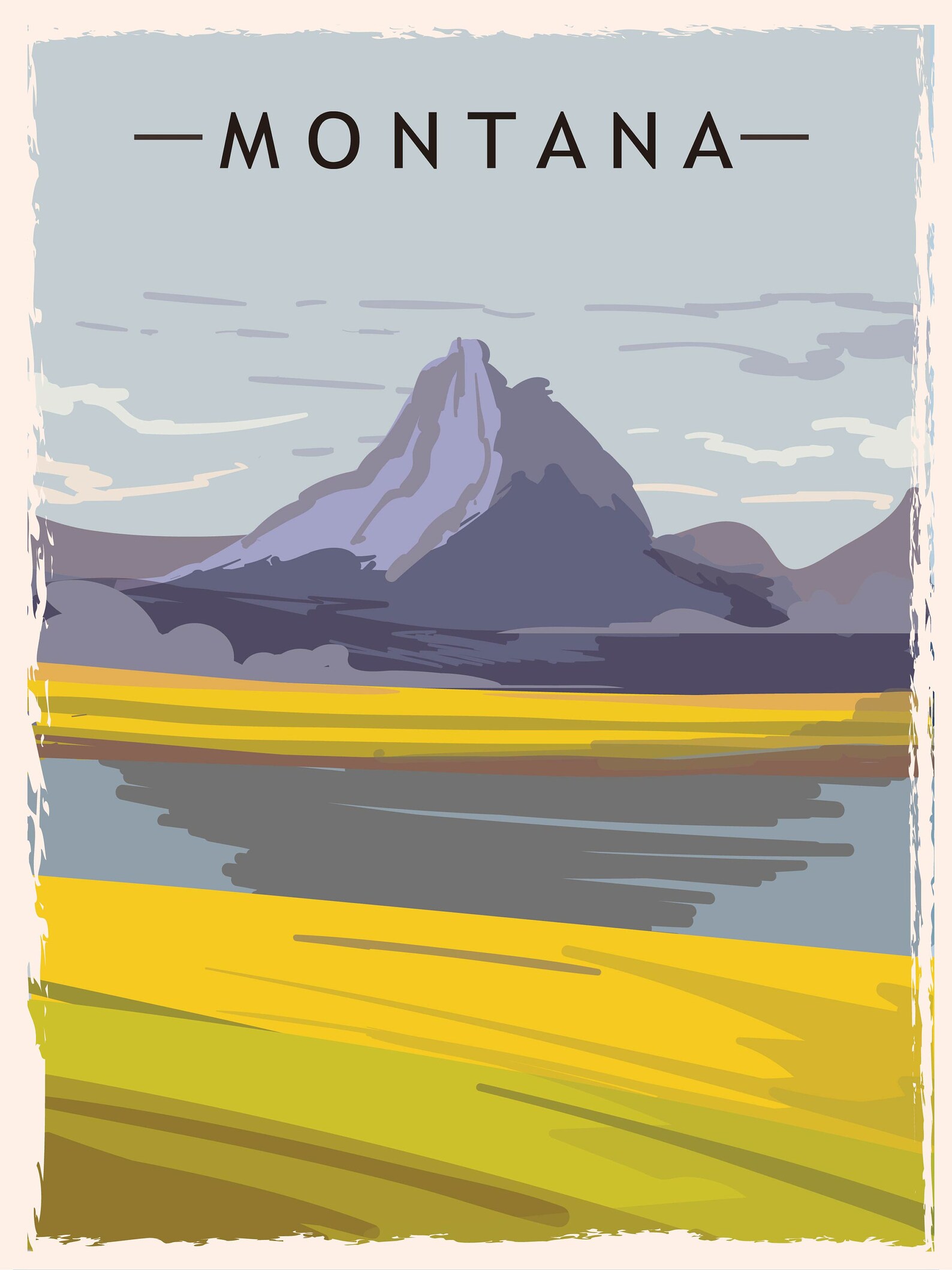 Retro Style USA STATES Travel Poster Series- Grunge, Vintage State ...