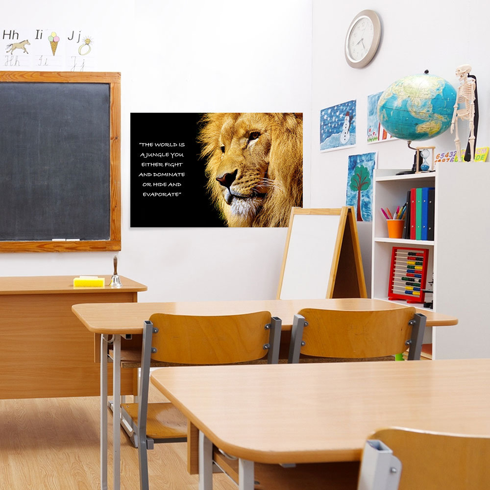 Most Popular Lion Theme Quote Posters Power Strength Brave | Etsy