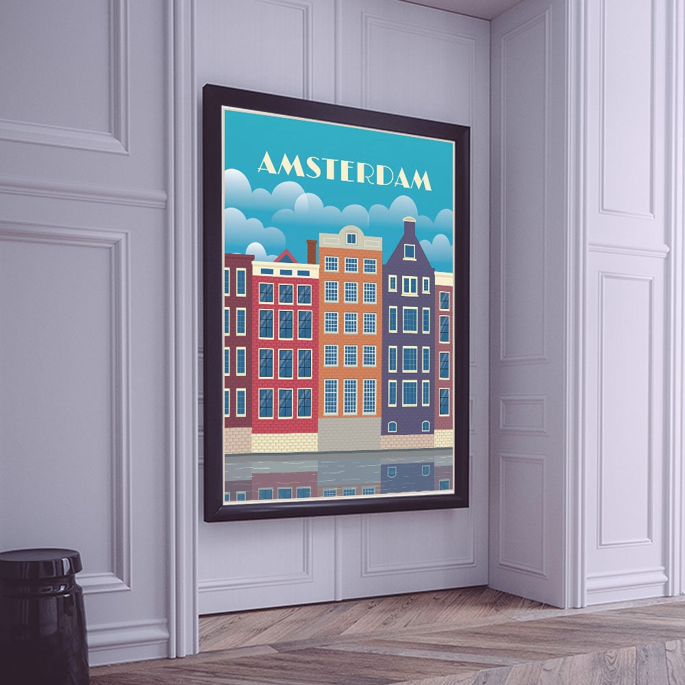 Retro World Famous City Posters Vintage Retro Travel Poster | Etsy