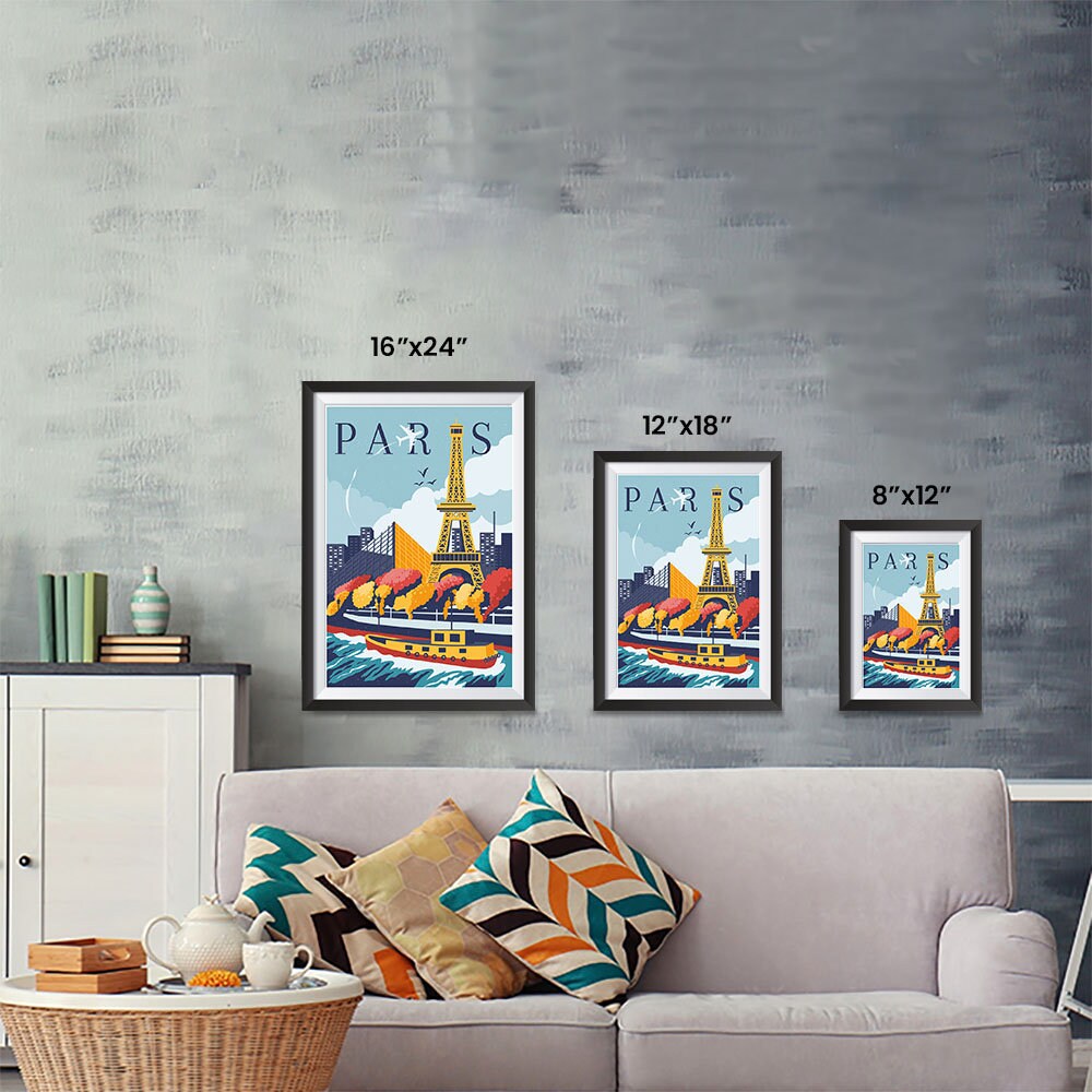 Retro World Famous City Posters - Vintage, Retro Travel Poster Printing ...
