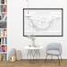 Highly Detailed Equatorial Star Map Poster - Constellations With Star ...