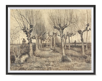 Pollard Birches, 1884. Drawing by Vincent Van Gogh. Fine Art Print ...