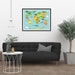Kids Animals Funny World Map Poster Printing Wall Art Prints DINOSAURS ...