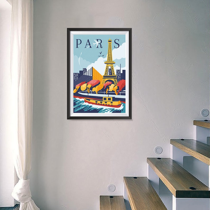 Retro World Famous City Posters - Vintage, Retro Travel Poster Printing ...