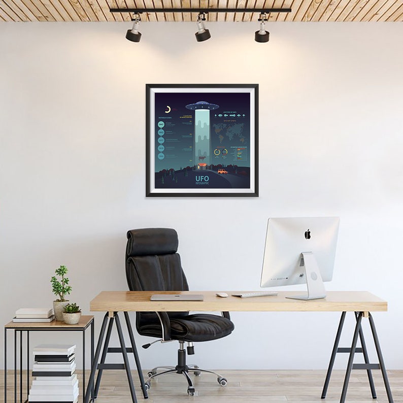 UFO Infographics Poster - Detailed, High Resolution UFO, Space, Alien ...