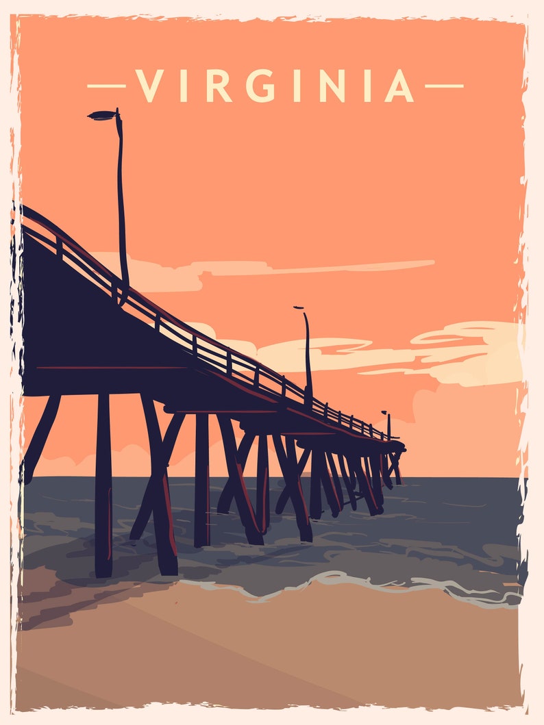 Retro Style USA STATES Travel Poster Series Grunge Vintage - Etsy