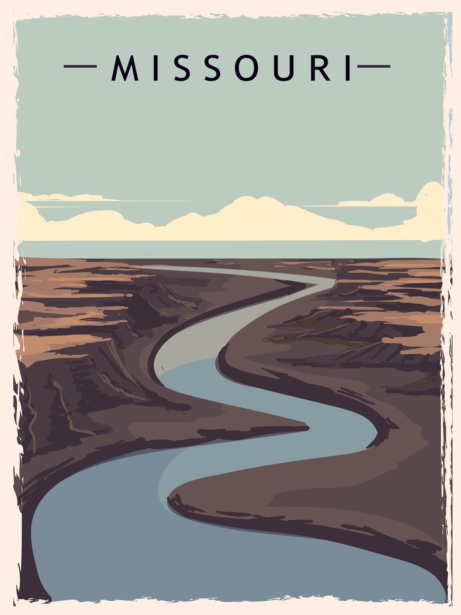 Retro Style USA STATES Travel Poster Series- Grunge, Vintage State ...