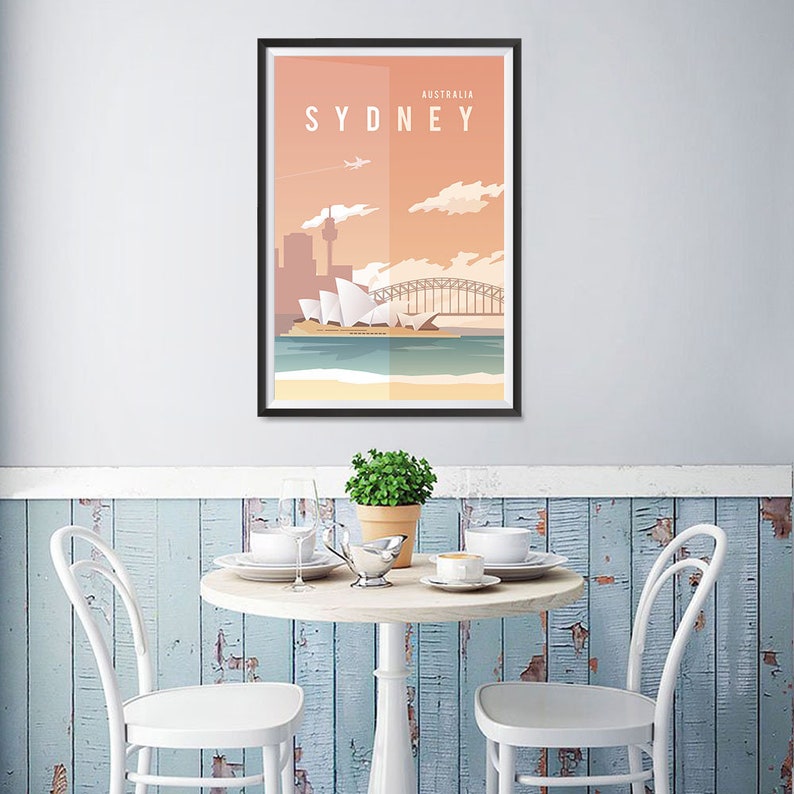 Retro World Famous City Posters - Vintage, Retro Travel Poster Printing ...