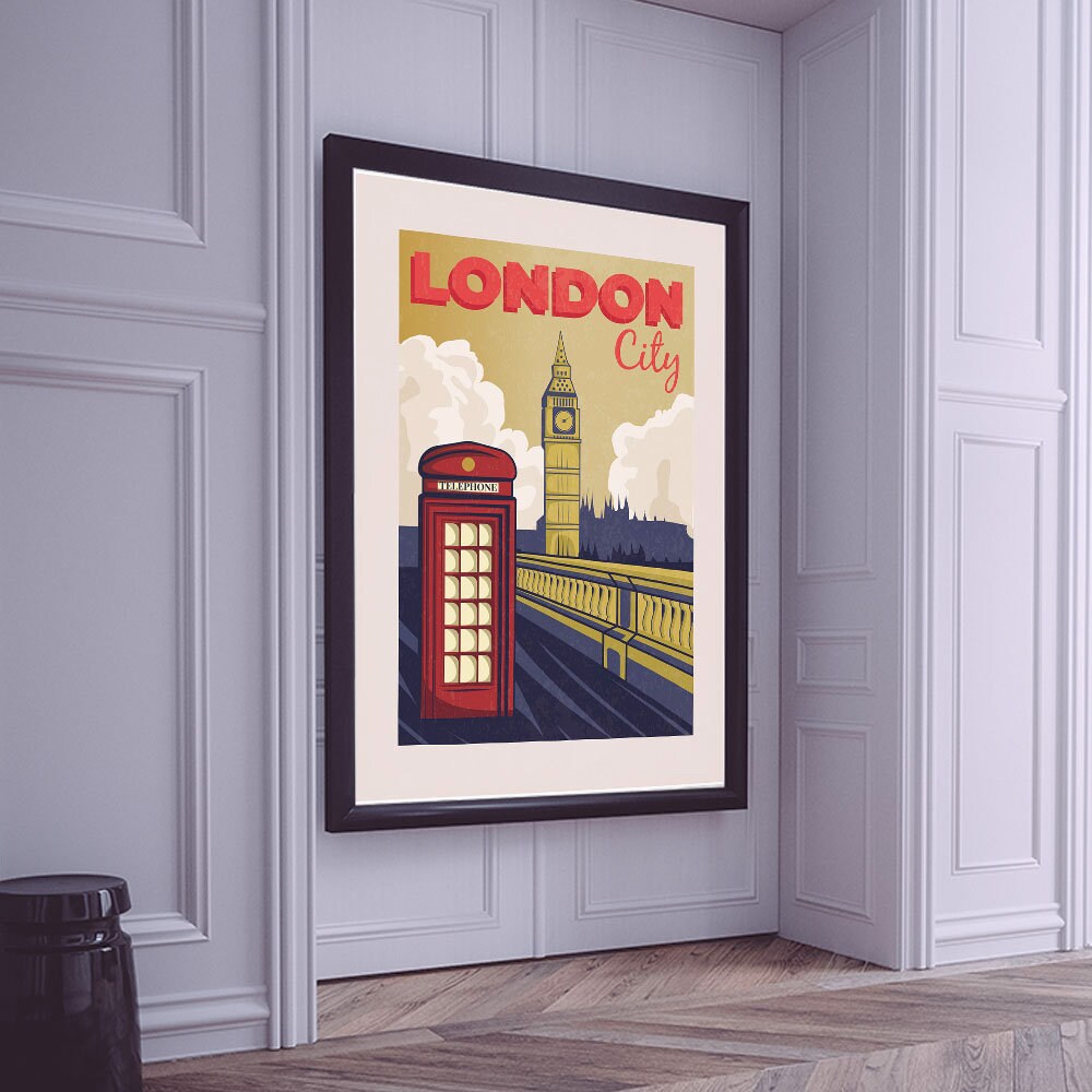 Retro World Famous City Posters Vintage Retro Travel Poster | Etsy