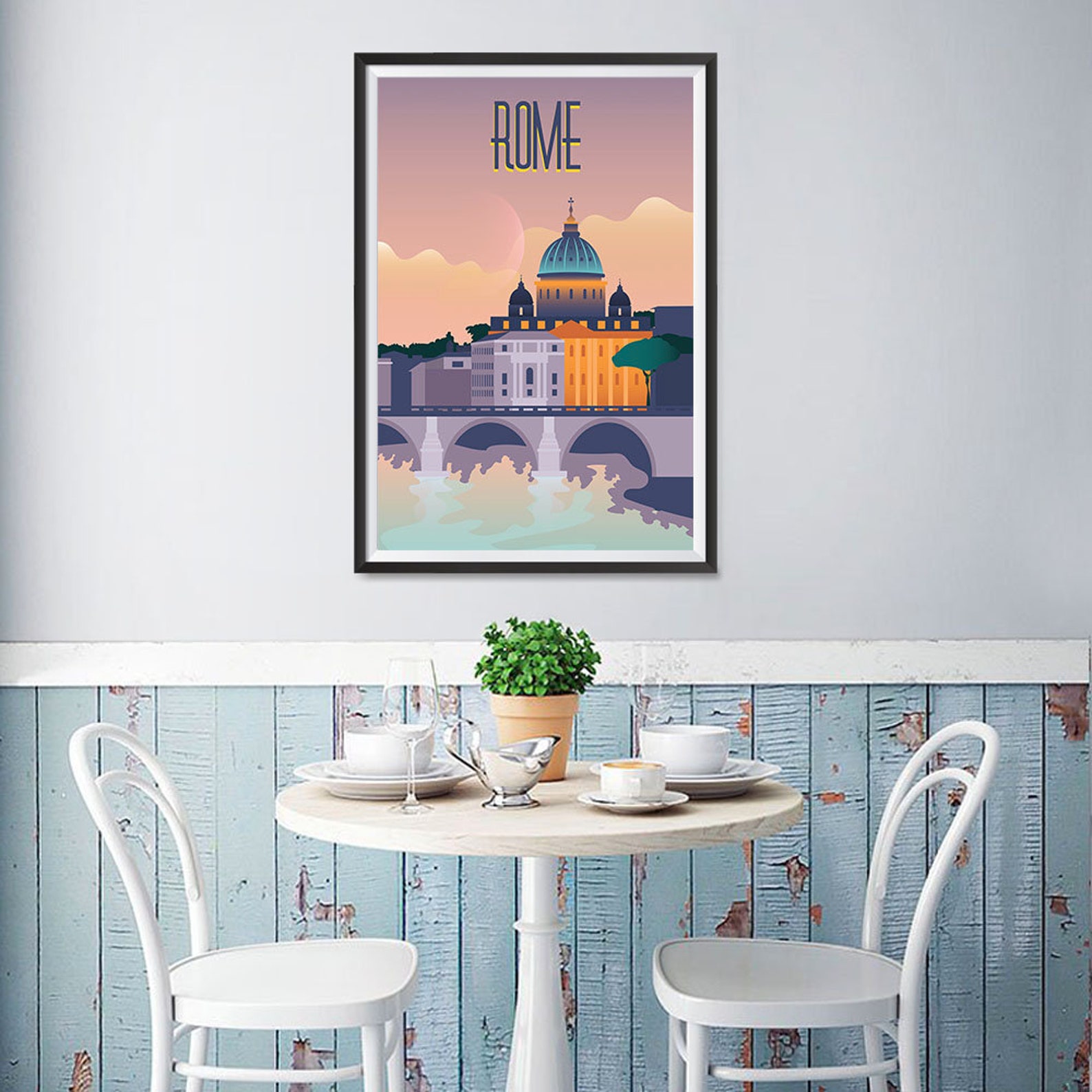 Retro World Famous City Posters - Vintage, Retro Travel Poster Printing ...