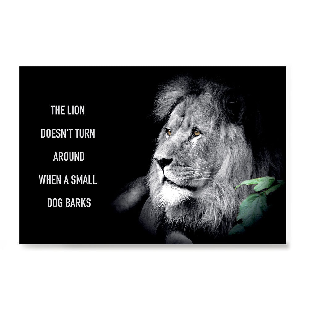 Inspirational Motivational Poster Animal Theme Lion Poster Lion Wall ...