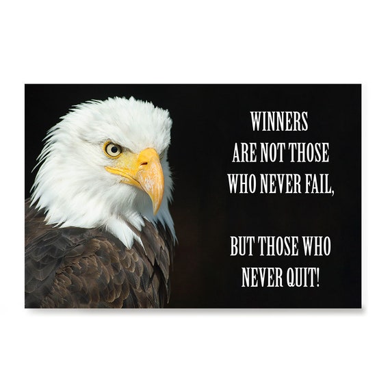 Most Popular Eagle Theme Quote Posters Power Strength Brave | Etsy