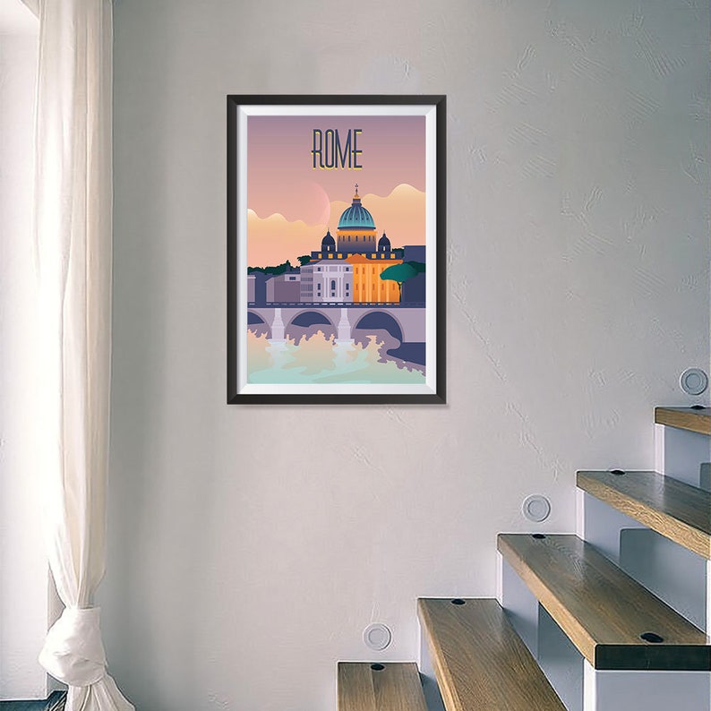 Retro World Famous City Posters - Vintage, Retro Travel Poster Printing ...