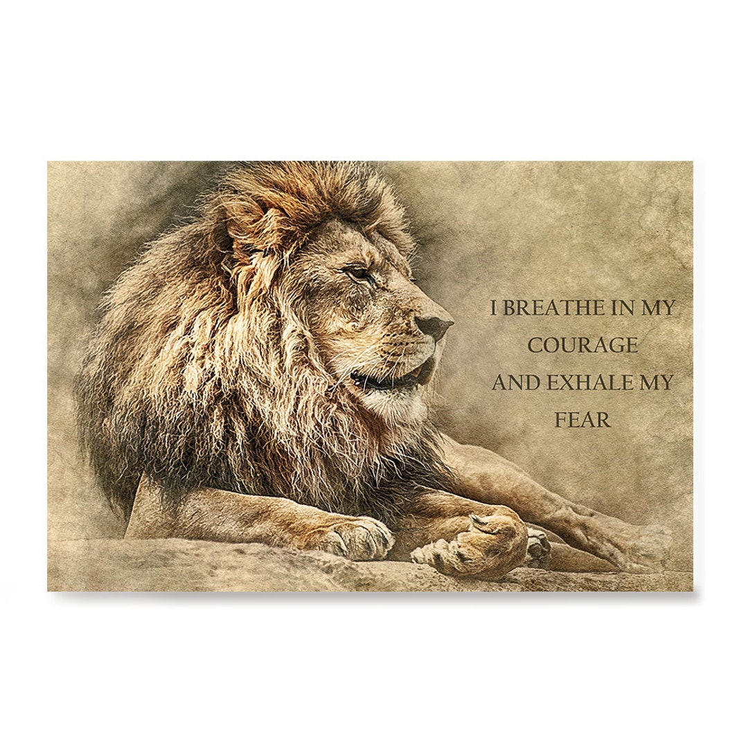 Most Popular Lion Theme Quote Posters - Power Strength Brave Beast ...