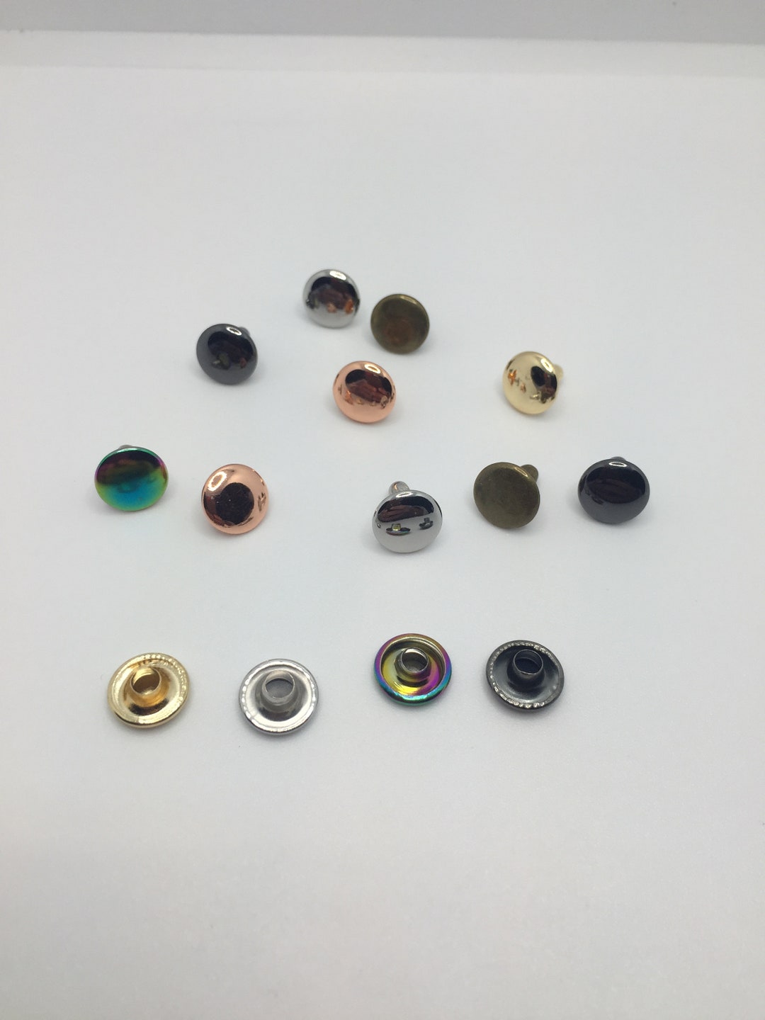 Double Cap Rivets 9mm- 6 Colors - Etsy
