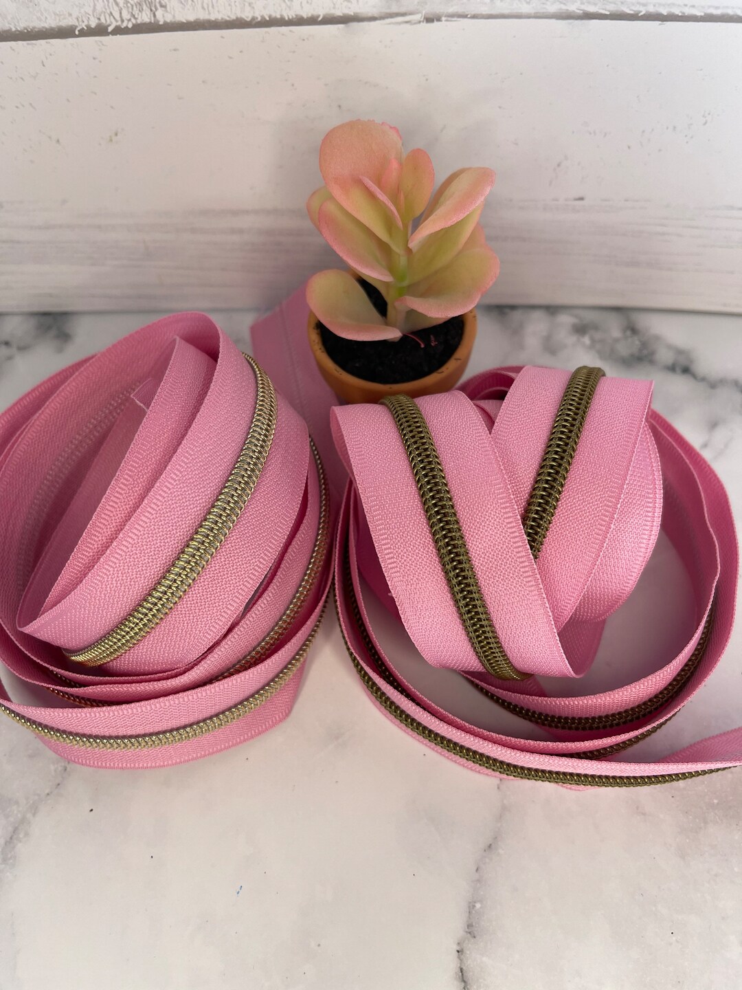 Pink Zipper Tap 5 With Light Gold and Antique Brass. - Etsy