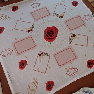 BLACK , Tarot, Oracle, Lenormand, Reading Rose Cloth by Emilie - Etsy
