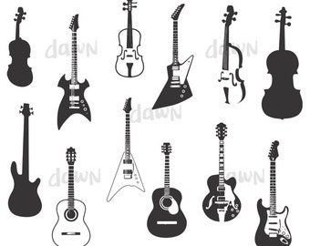 Guitar dxf | Etsy