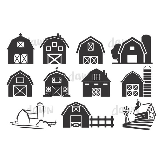 Barn svg Barn Bundle Barn Silhouette Barn pdf Barn dxf | Etsy