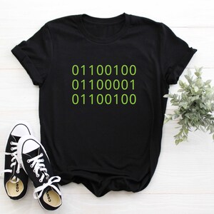 Dad in Binary Code Funny Father's Day Gift T-shirt - Etsy