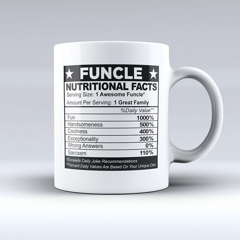 Funcle Nutritional Facts Mug Funcle Gift Uncle Coffee Mug - Etsy